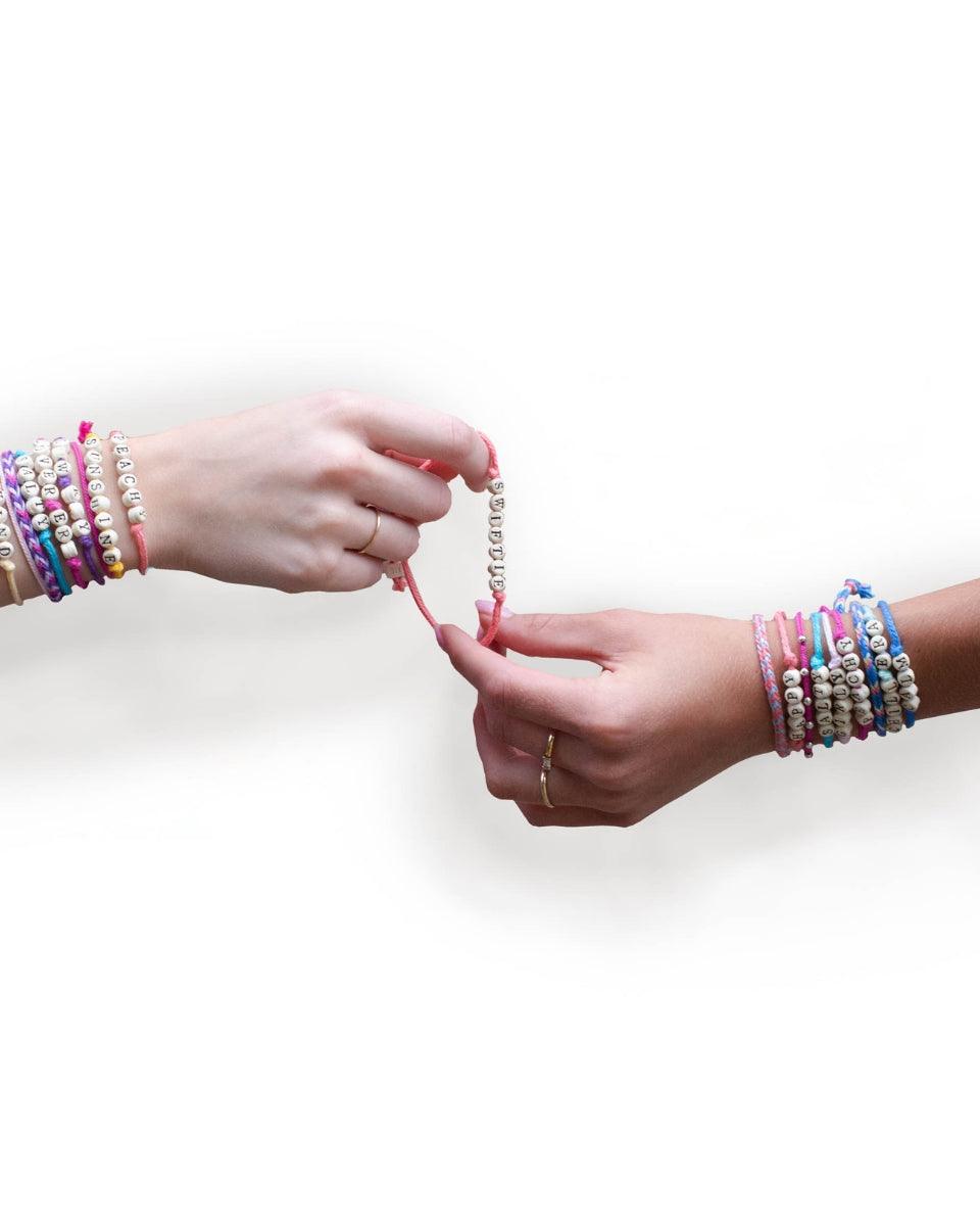 Personalized Friendship Bracelets on Woven Cord – MudLOVE
