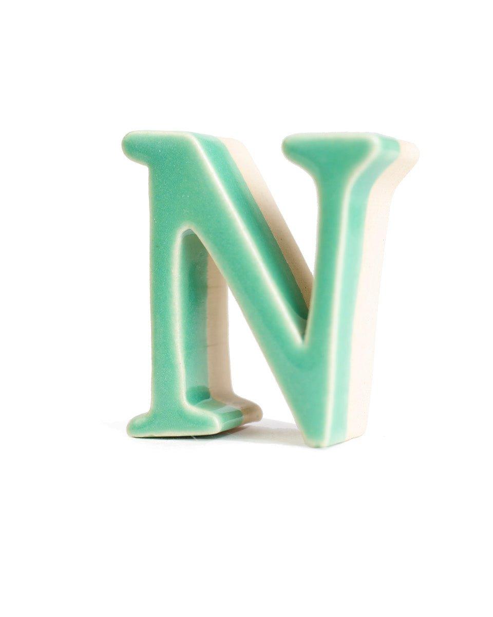 The Letter N In Green